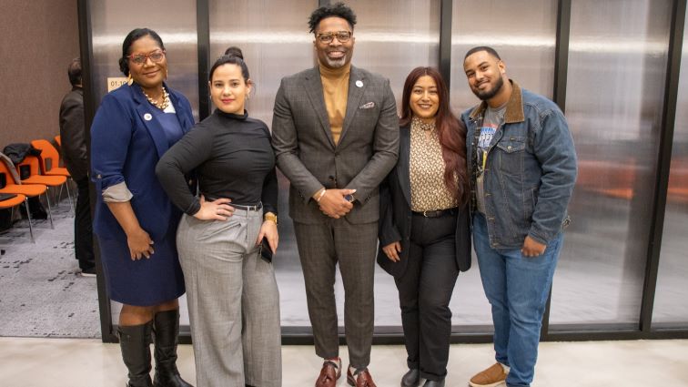 President Johnson talks leading Guttman Community College